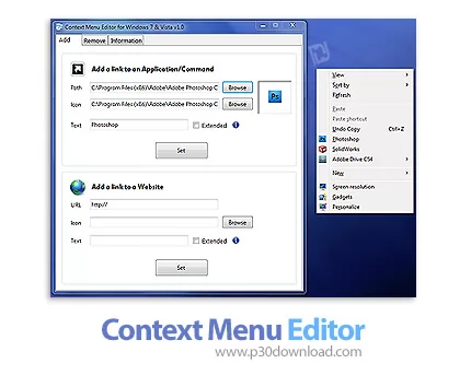 دانلود Context Menu Editor 1.1 ویرایش منوی راست کلیک ویندوز
