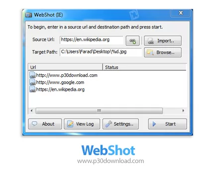 دانلود WebShot 1.9.3.0 عکسبرداری از صفحات وبسایت