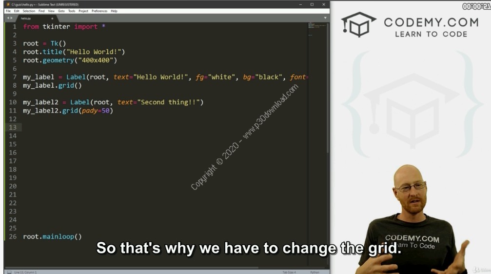  Udemy Intro To TKinter For Python GUI Apps 